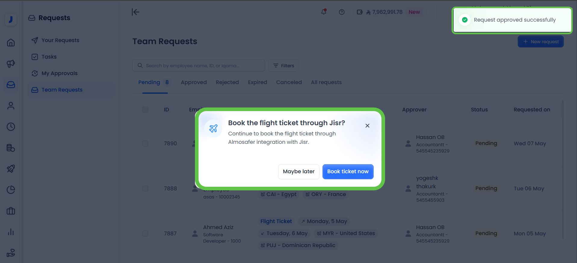Submitting flight ticket requests – Knowledge base